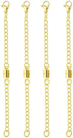 Amazon.com: OHINGLT Necklace Extender Magnetic Necklace Clasps and ...