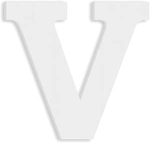 Amazon.com: TMS 32" Inch Wood Block Letter V White MDF Monogram Initial ...