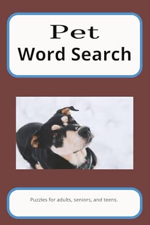 Pet word search puzzle book: Word Search with Easy-to-Read Print about ...