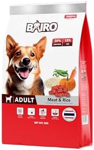 BAIRO Meat and Rice Adult 3kg Pack Dry Dog Food Complete and Balanced ...