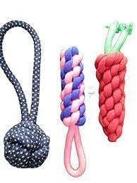 Buy SR VISION 100% Natural & Safe Cotton Combo Rope Toy - Teeth ...