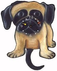 Amazon.com: Dog Breed Pendulum Clocks - Pug : Home & Kitchen