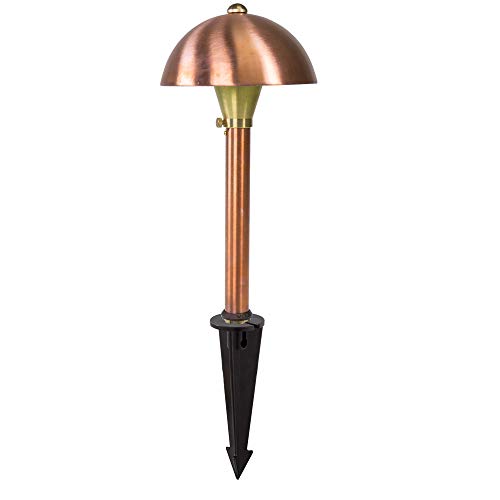 VOLT Mushroom 12V Copper Mini Path Light (6" Shade, 13" Tall) - Amana ...