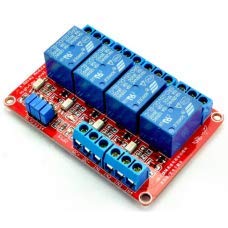 REES52 4 Channel Relay Module with light coupling 5V red board : Amazon.in: Industrial & Scientific