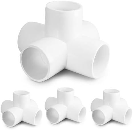 Pvc Pipe Corner Connectors (10-Pack) - 6-Way Elbow Fittings For DIY ...