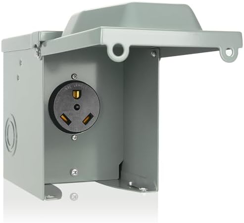 BEBOBLY 30 Amp RV Power Outlet Box, 125 Volt NEMA TT-30R Receptacle ...