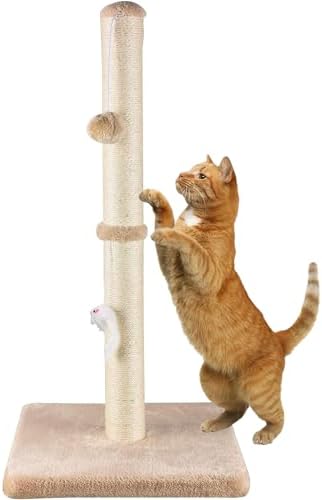 Amazon.com : Karolpar 34inch Cat Scratching Post with Natural Sisal ...