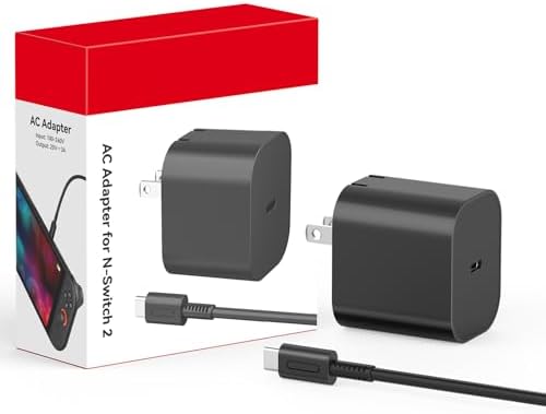 Amazon.com: Charger for Nintendo Switch 2-20V 3A 60W AC Adapter Fast ...