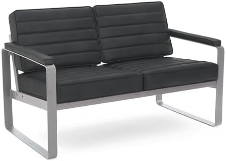 Amazon.com: NBF Rivet Office 2-Seat Lounge Loveseat Chair with Armrest ...
