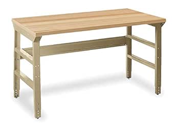 Edsal BMM7230T Basic Premier Adjustable Leg Work Benches, Butcher Block ...