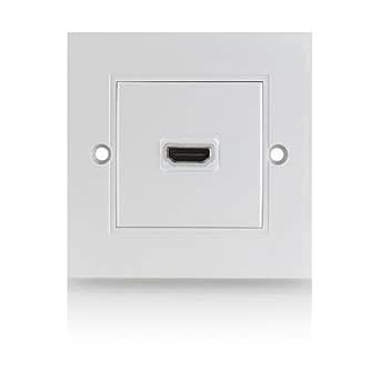 deleyCON HDMI Boîte Prise Murale 1x Port HDMI Flush HDMI Haute Vitesse ...