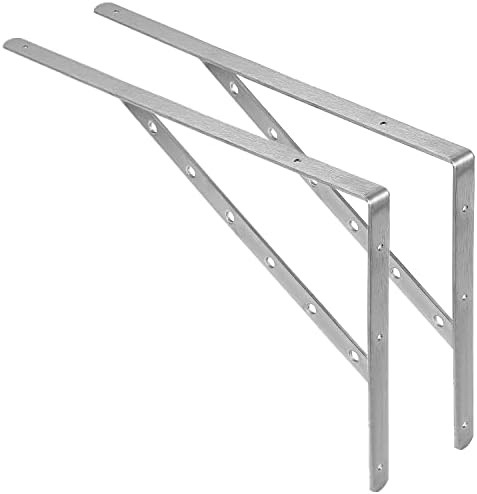 Amazon.com: Shelf Brackets 20 Inch (1 Pair) Heavy Duty Stainless Steel ...