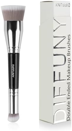Amazon.com: Dual-Ended Foundation Brush: Round & Angled Pro-Grade ...