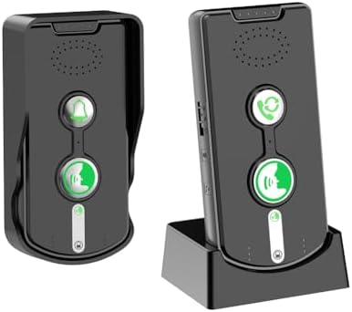 2 Way Wireless Doorbell Intercom Indoor Outdoor, Long Range Door ...