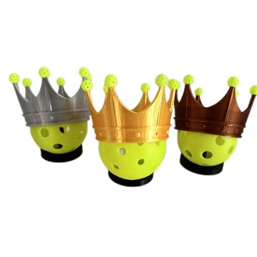 Amazon.com: Mini Pickleball Crown Trophy Set Of 3 - Gold, Silver ...