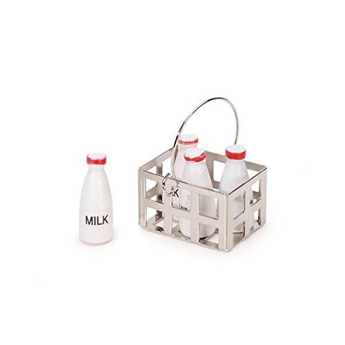 Amazon.com: Dollhouse MILK BOTTLES IN STEEL CRATE : Toys & Games