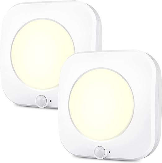 LUXSWAY 2-Pack Ceiling Light with Motion Sensor, Battery Operated ...