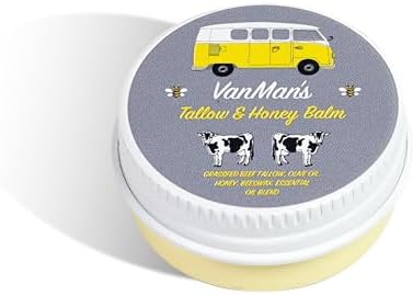 Amazon.com: Vanman’s - Tiny Tallow and Honey Balm - Pocket-Size Face ...