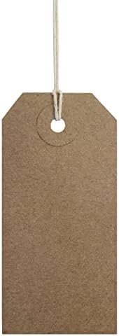 Swift Strung Tags Brown Reinforced Card Clothing Parcel Label String ...