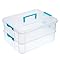 Amazon.com - JUXYES 2-Tiers Stack Carry Storage Box With Handle ...