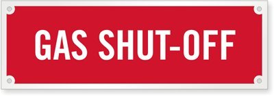 Amazon.com: SmartSign "Gas Shut-Off" Tag | 2" x 6" 3M Engineer Grade ...