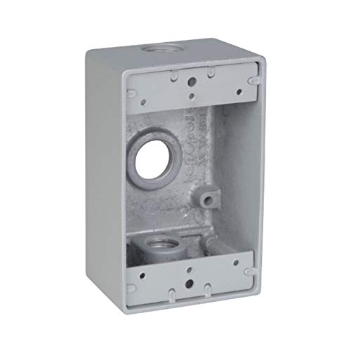 Grey Weatherproof Outdoor Metal Single Gang Device Box : Amazon.in ...