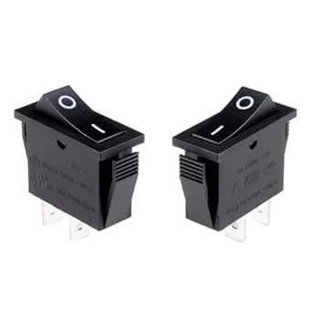 OEM (2pc) RK1-11 Rocker Switch 16A 125/250VAC T100/55 2-Pin ON/Off ...