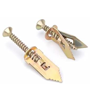 Bukela 20Pcs Knock-in Drywall Anchors, 30mm Butterfly Expansion Screws ...