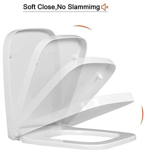 Square Toilet Seat Soft Close Toilet Seat Quick Release Loo Seat Easy ...