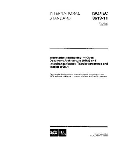 Buy ISO/IEC 8613-11:1995, Information technology - Open Document ...