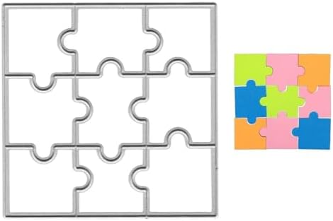 Amazon.com: Metal 16 PCS Square Puzzle Cutting Dies, Love Heart Shape ...