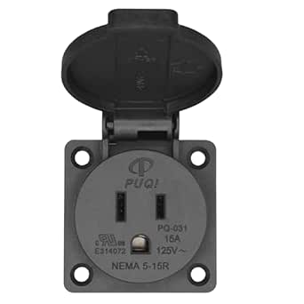 Danfetsoy US Standard Water-Proof Power Outlet, Outdoor Waterproof ...