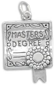 Amazon.com: Sterling Silver Masters Degree Charm: Jewelry Making Charms ...