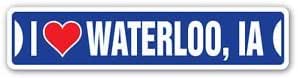 Amazon.com: Lancy's Artwork I Love Waterloo, Iowa Custom Street Signs ...