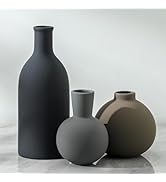 Amazon.com: Ceramic Vases Set of 3, Modern Neutral Rustic Farmhouse ...