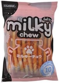 Dogaholic Milky Chew Stick Treats for Dogs of All Ages and Sizes, Milk ...