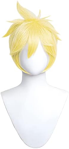 Amazon.com : osseoca Kagamine Len Cosply Wig Gold 28cm 11inch (Kagamine ...