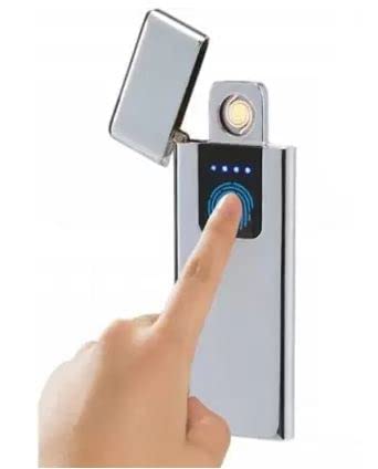 USB Rechargeable Metal Lighters Cigarette Lighter Touch Sensor ...
