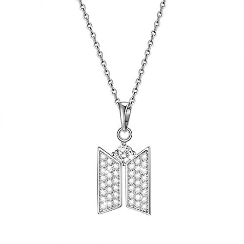 SANNIDHI BTS Rhombus Pendant Necklace for BTS Army Fans Gifts,Alloy ...