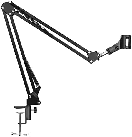 NEEWER Adjustable Microphone Suspension Boom Scissor Arm Stand, Compact ...