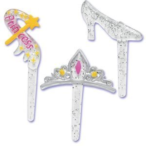 Princess Party Slipper Crown Wand (12) Cupcake Cake Pops Topper Decor ...