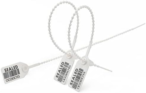 Amazon.com: LeadSeals 500 White Plastic Barcode Seals, Sequentially ...