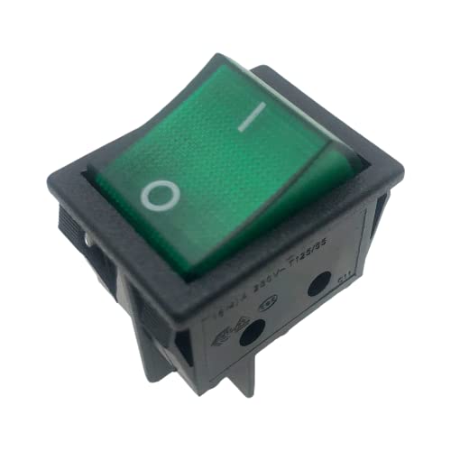 Replacement R Series Rocker Switch 4Pin Green Double Pole 20A 16A ...