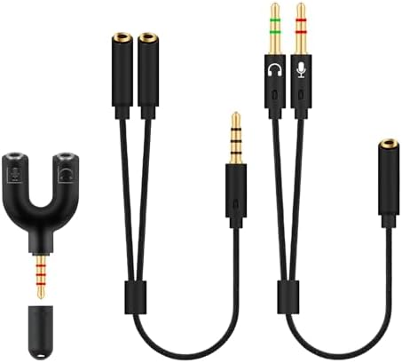 Amazon.com: UGREEN Headphone Splitter 3.5mm Aux Splitter 2 Female to 1 ...