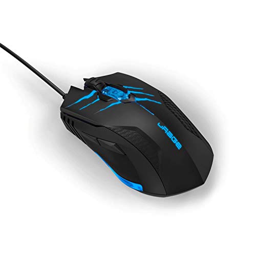 uRage inchReaper 100 inch USB Wired Gaming Mouse with 6 Fast Response ...