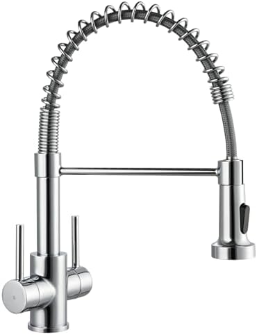 Hapilife Kitchen Tap with Flexible Spout Dual Lever Flexible Kitchen ...