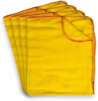 HIFSA Yellow Dusters Cotton Cleaning Cloth Heavy Duty Kitchen Dusting ...