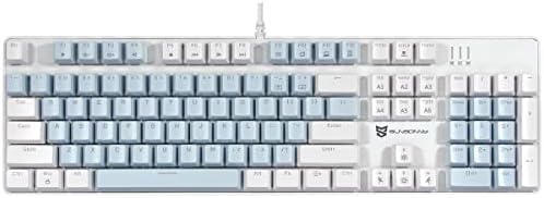 Amazon.com: Merdia Full Size Wired Mechanical Gaming Keyboard | Blue ...