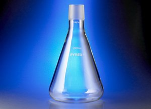 Corning Pyrex 33985-1L Borosilicate Glass Erlenmeyer Flask with 40/35 ...