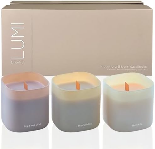 Amazon.com: Youkali Candles-Scented Candles for Home-English Pear and Freesia Scented Pillar ...